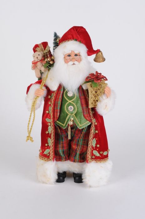 Lighted Traditional Tartan Santa – Cornerstone Shop & Gallery